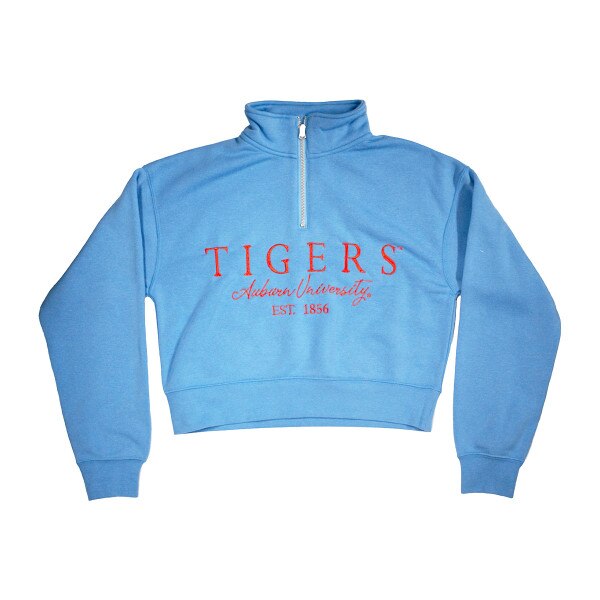 Women's Tigers Embroidered 1/4 Cropped Sweatshirt | Auburn University ...
